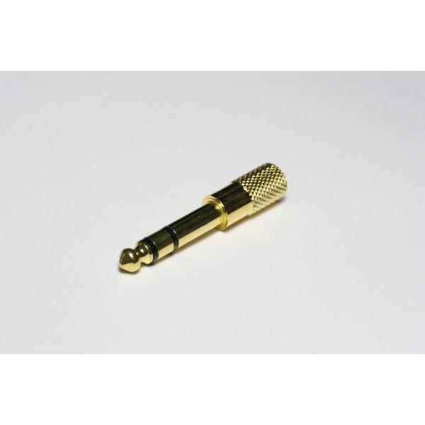 3.5mm → 6.35mm 変換プラグゴールドメッキヘッドフォンなどにどうぞ。メール便発送可能です。