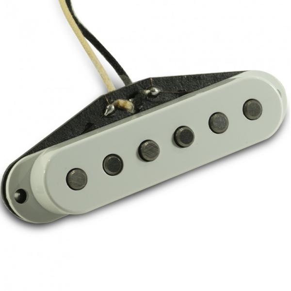 クラシックスタイルシングルコイルピックアップKI-509 の RWRPアルニコ５マグネット少しオーバーワウンドしてあり、ヴィンテージトーンよりミッドレンジよりな音色です。取り付け用ビス、スプリング付属DCR : 6.3kΩ