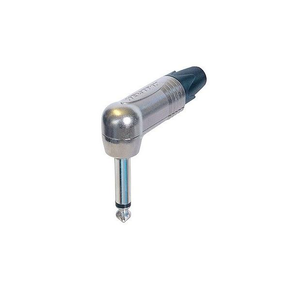 NEUTRIKのモノラルフォン Lプラグ。チャッククランプ方式でケーブルをしっかりクランプしてくれます。カラー：シルバー対応ケーブル径：〜7mm(5.5mm径以上のケーブルをお使いの場合は中のプラスティックパーツの一部を折ってお使い下さい。)