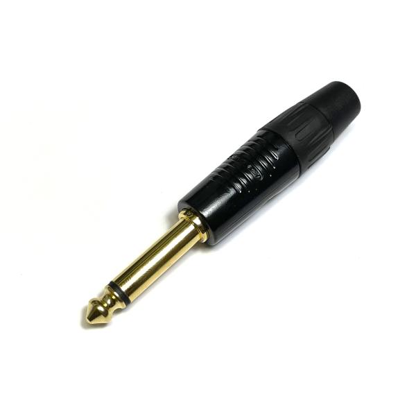 NEUTRIK ブランド REAN のストレートコネクターハウジングにくびれがあり持ちやすく、ケーブルを挟み込むチャックを採用1/4 インチ フォーンプラグ対応ケーブル径  : 4mm 〜7mmMade in China