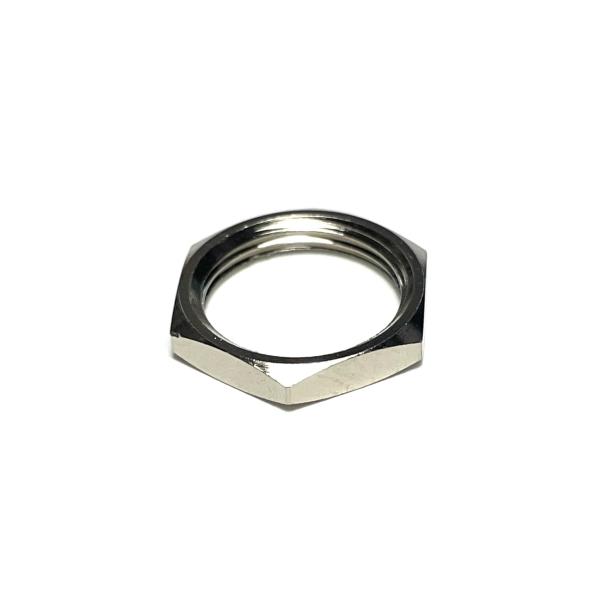 M12x0.75 スチール製のナットフットスイッチなどに多く使われています。取り付ける機器の規格をご確認の上ご注文ください。当店取扱のJALCOジャックは使用には使用できません。販売価格は１個あたりです。