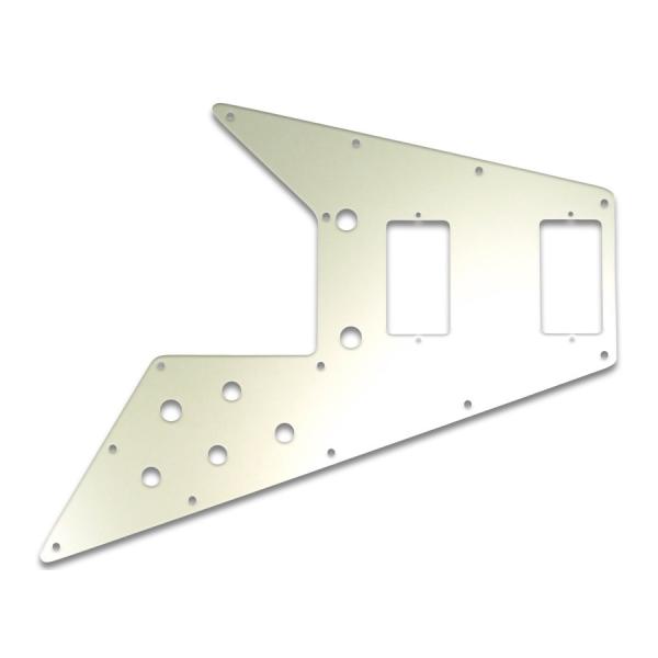 Gibson フライングV用ピックガード。メタルなギターが映えるミラータイプ。フライングVのイメージが変わります。初期オリジナルフライングV用で、現行品に多い 67’リィシューとはサイズが違います。↓ピックガードの実寸大画像です。参考にご覧...