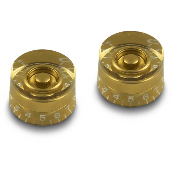 トールスピードノブです。直径：26mm高さ : 16mm透明な部分の内部、丸い部分が少し凹んでいるものがあります。インチサイズ (24 spline shaft)カラー：ゴールド