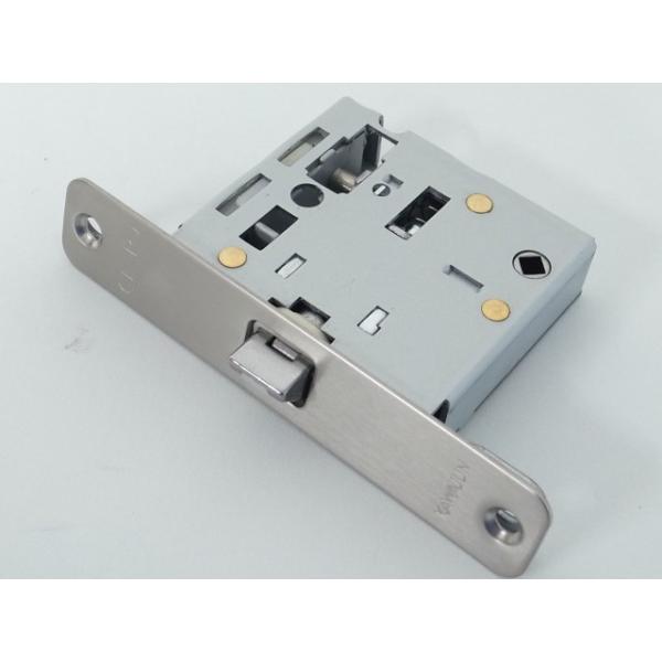 カワジュン　プッシュプルケースロック R6タイプ　LPRX、バックセット51ミリ用です。フロントプレート 130ミリ×25ミリ(4隅Rタイプ)フロントプレートビスピッチ 115ミリフロント刻印 KAWAJUN　ＬＰサイド刻印　奥行き 68ミ...