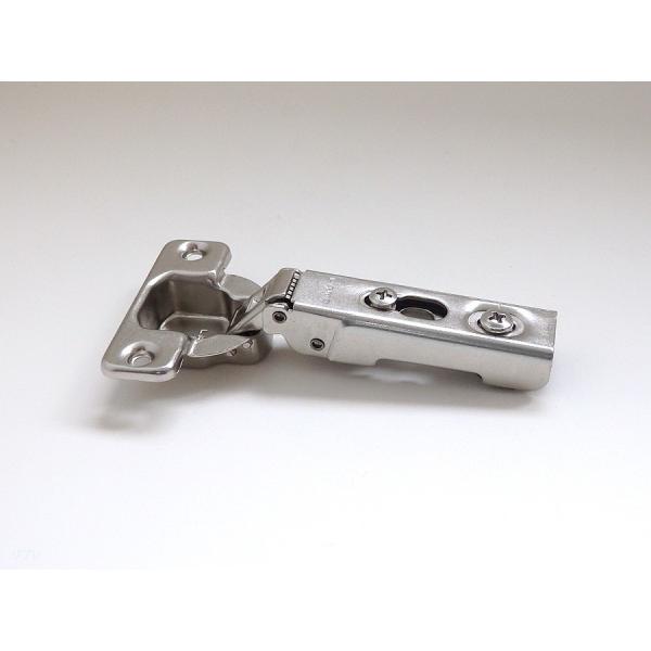 スガツネ(LAMP)のワンタッチスライド丁番「230-C26/19T」です。105°開き。19mmかぶせ。●扉の三次元調整ができます。（前後±2.5mm、上下±3mm、かぶせ[左右]+0mm、-4mm）