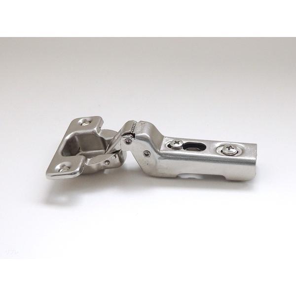 スガツネ(LAMP)のワンタッチスライド丁番「230-C26/9T」です。105°開き。9mmかぶせ。●扉の三次元調整ができます。（前後±2.5mm、上下±3mm、かぶせ[左右]+0mm、-4mm）