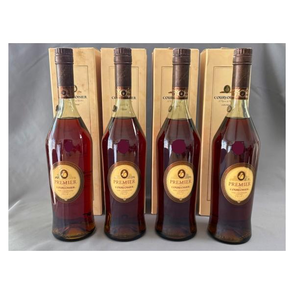 ★古酒 4本セット クルボアジェ プルミエ コニャック ブランデー 700ml 40% 箱付 COURVOISIER PREMIER FINE CHAMPAGNE COGNAC★ ○未開栓、古酒、一般消費者から買取させていただいた2次流通品...