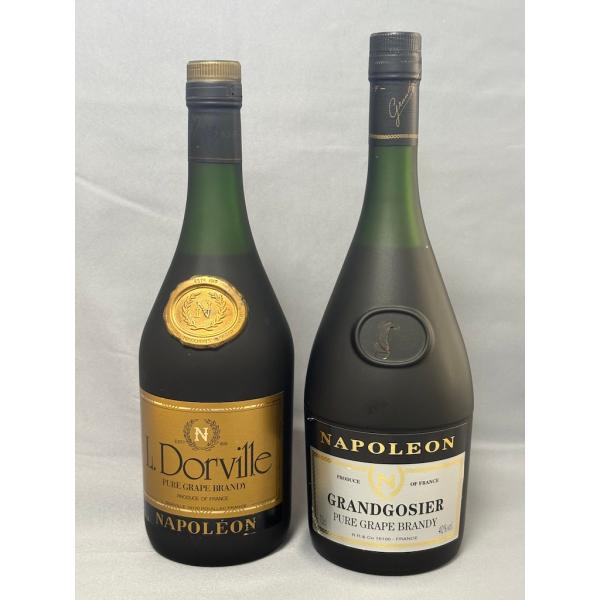 ★ドーヴィル ナポレオン 700ml 40%  ★ナポレオン グランゴシェ 700ml 40％(Nマーク剥がれ）  ☆PURE GRAPE BRANDY 2本セット☆○未開栓、古酒、一般消費者や小売店から買取させていただいた2次流通品です。...