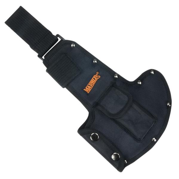 ●耐久性に優れたブラックナイロン構造のアックスシース●1892年にアメリカで創業した老舗ナイフメーカー「MARBLES」のFiremansアックスシース MR5215S。●シースの詳細 全長:約36cm、重量:約240g、素材:ナイロン、適...