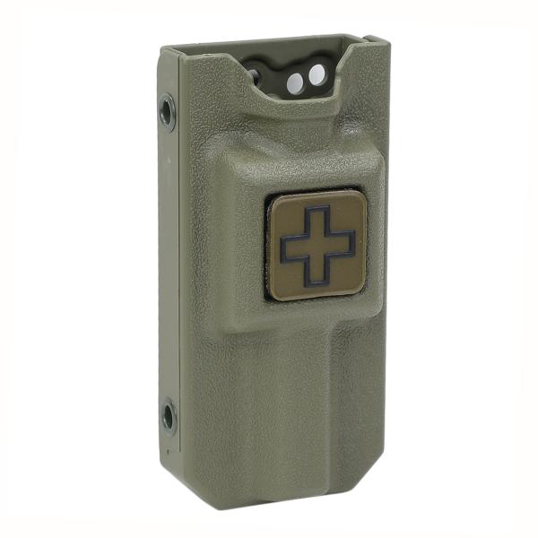 ●縦でも横でも設置可能、緊急時に瞬時に止血帯を取り出せるケース●Eleven10のターニケットGen7を収納できる止血帯専用収納ケース。射出形成ナイロンケースのパネルを2枚組み合わせた作り。クロスパッチとTactical Tailorのマリ...