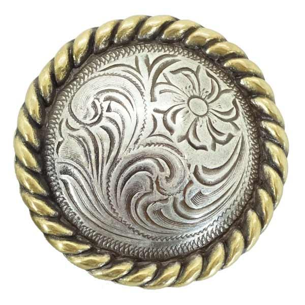 ●「ウェスタン コンチョ ラウンドロープ」●アンティークシルバー調のウエスタンコンチョでエングルーブ模様が施された定番コンチョ。裏面にシカゴスクリュー付き。。●コンチョの詳細 /【19mm】約19mm/【22mm】約22mm/【31mm】約...