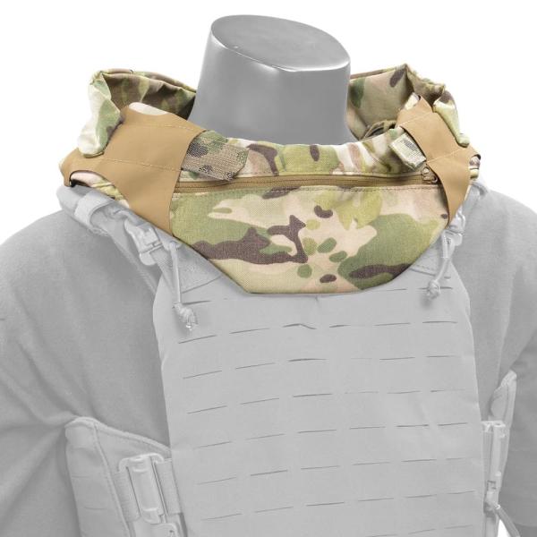 ●喉部分に装甲を付加するプレートキャリア用拡張パーツ●First Spea社M.A.S.S.(モジュラーアーマー サプリメント システム）の喉部パーツで、ソフトアーマーを収納する為のカバーとなります。本製品は単品では使用出来ない為、襟パーツ...