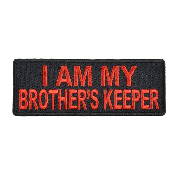 ●赤色の刺繍で英語がなされたミリタリーパッチ●赤色で「I AM MY BROTHER´S KEEPER」と刺繍がなされたミリタリーパッチ。日本語に訳すと「私は兄弟(仲間)を守ります」という意味です。●ミリタリーパッチの詳細 サイズ(縦×横)...