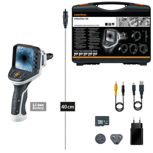 ●直径4mm、細い穴や細径パイプ、狭所に重宝。棒状で操作性も抜群●ワルサー社をグループに持つ「UMAREX」製。建築向け小型機器への開発する「LASERLINER」ブランド。●工業用内視鏡の詳細 寸法(ボディ部)  :  幅96×奥行181...