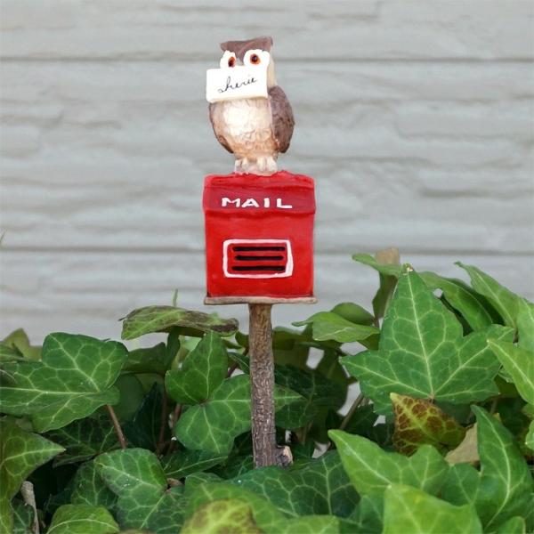 可愛らしい動物のピック！庭に飾ると賑やかに！ナチュラルカラーで合わせやすいです♪玄関やお部屋、お好みの場所に飾ってガーデニングを楽しんで。■内容：1個■サイズ(約)：全長20.5cm、飾り部分15cm■素材：ポリレジン等※デザイン上、ややラ...