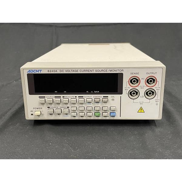 ● 製品名    直流電圧・電流源/モニタ●メーカー   ADCMT （エーディーシー）● 型番    6240A●スペック・DCV：0〜±15.000V・DCA：0〜±4.0000A
