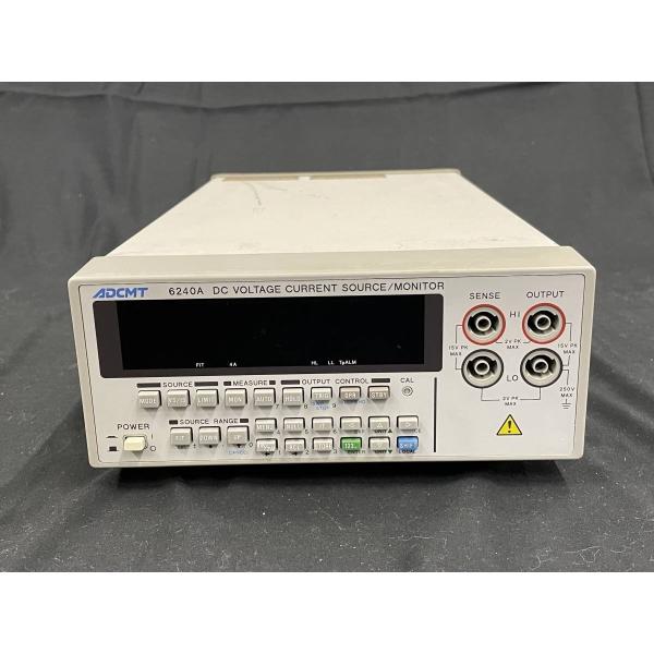 ● 製品名    直流電圧・電流源/モニタ●メーカー   ADCMT （エーディーシー）● 型番    6240A●スペック・DCV：0〜±15.000V・DCA：0〜±4.0000A