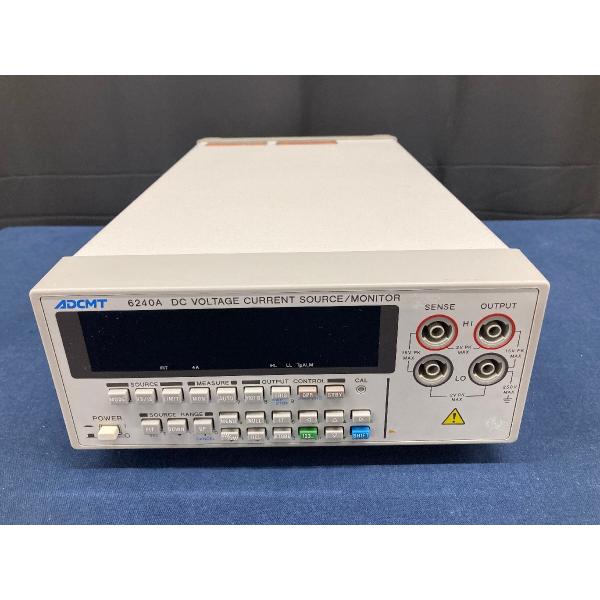 ● 製品名    直流電圧・電流源/モニタ●メーカー   ADCMT （エーディーシー）● 型番    6240A●スペック・DCV：0〜±15.000V・DCA：0〜±4.0000A
