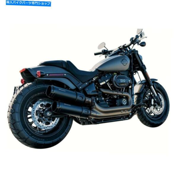 サイレンサー ハーレー・ライン・ハートレーシング4,5 "排気スリップオンブラックソフト脂肪ボブ18-20 Harley Rhinehart Racing 4,5 " Exhaust Slip On Black Softail Fat Bo...