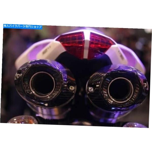 サイレンサー カーボンキャップ付きDUCATI 848 1098 1198 / S / Rシルモーター排気炭素消音器 For Ducati 848 1098 1198 /S/R Silmotor Exhaust Carbon Silence...