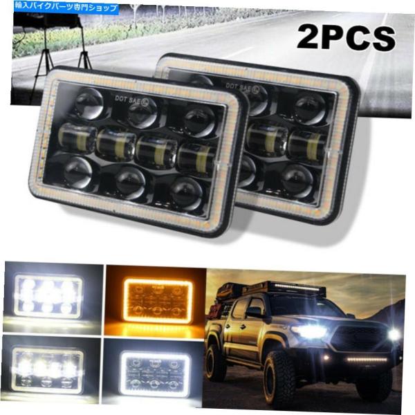 ヘッドライト 2ピース7 "300W SUVトラックLEDワークライトカーの天使の目開口洪水運転灯 2PCS 7" 300W SUV Truck LED Work Light Car Angel Eye Aperture Flood Dri...