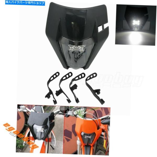 ヘッドライト E8オートバイLEDヘッドライトフェアリングアセンブリのためのEXCF XCW XCFW SX 2014-2020 E8 Motorcycle LED Headlight Fairing Assemblies For EXC ...