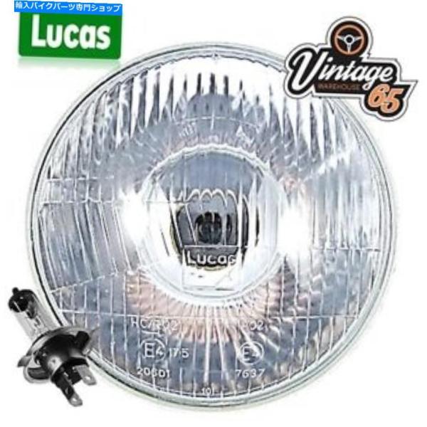 ヘッドライト BSA TRIUMPH NORTON LUCAS 7「封印ビームヘッドライトヘッドランプH4ハロゲン非パイロット BSA Triumph Norton Lucas 7" Sealed Beam Headlight Headla...