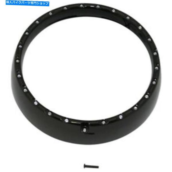ヘッドライト カスタムダイナミクス7 "LED Haloヘッドライトトリムリング光沢ブラック＃CDTB-7TR-4B Custom Dynamics 7" LED Halo Headlight Trim Ring Gloss Black #...