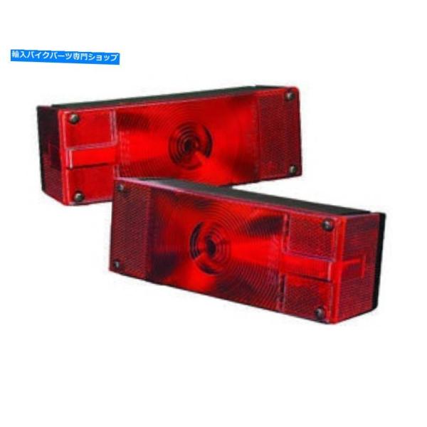 テールライト Wesbarの防水3×8薄型テールライトレッド Wesbar Waterproof 3X8 Low Profile Tail Light Red