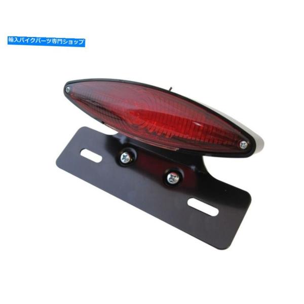 テールライト カフェレーサーカスタムプロジェクトバイクLED用リアストップテールライトランプブラックブラケット Rear Stop Tail Light Lamp Black Bracket for Cafe Racer Custom Pr...