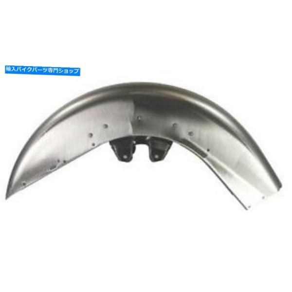 Front Fender V-Factor Raw Steelのドリルフロントフェンダー87-99ハーレーフフ V-Factor Raw Steel Drilled Front Fender 87-99 Harley FLT
