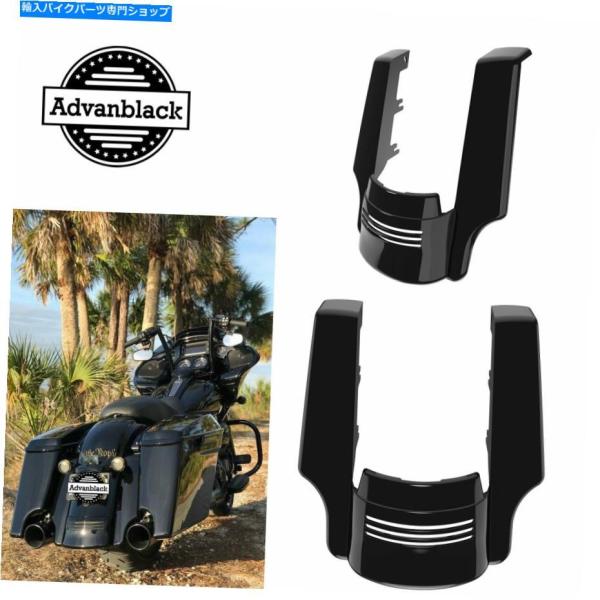 Rear Fender 2009年以降のハーレーツーリングのためのAdvan Vidivid Black Strededリアフェンダー拡張 Advan Vivid Black Stretched Rear Fender Extension ...