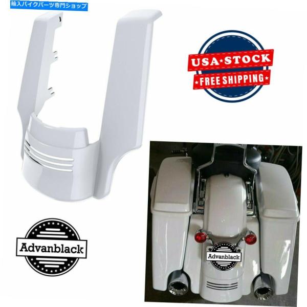 Rear Fender Advanblackクラッシュアイスパールストレッチリアフェンダー拡張2009+ハーレー Advanblack Crushed Ice Pearl Stretched Rear Fender Extension Fo...