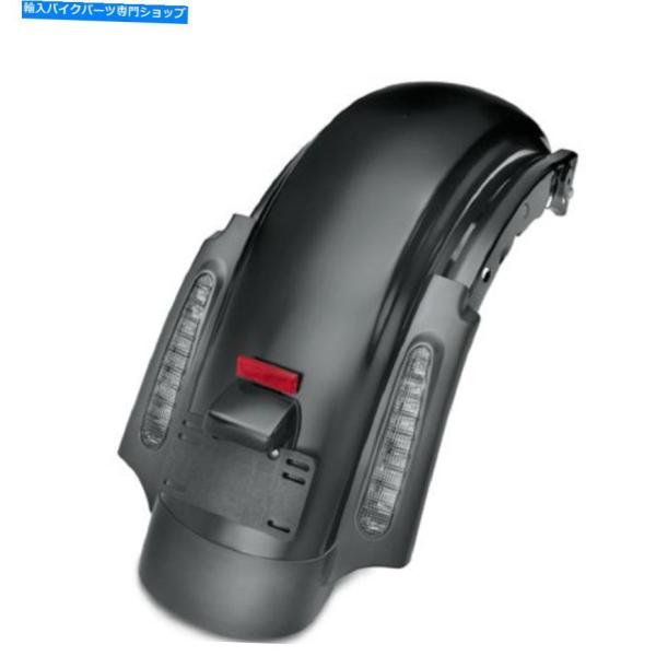 Rear Fender 後部フェンダーの伸縮性筋膜w / LEDライト09-13ハーレーツーリングCVOスタイル Rear Fender Extention Fascia w/ LED Lights For 09-13 Harley Tou...