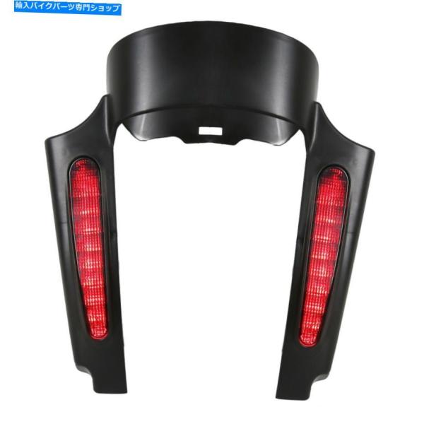 Rear Fender CVOスタイルのリアフェンダーの伸び筋は、09-13ハーレーツーリングのためのLEDライトが付いています CVO Style Rear Fender Extention Fascia With LED Light F...