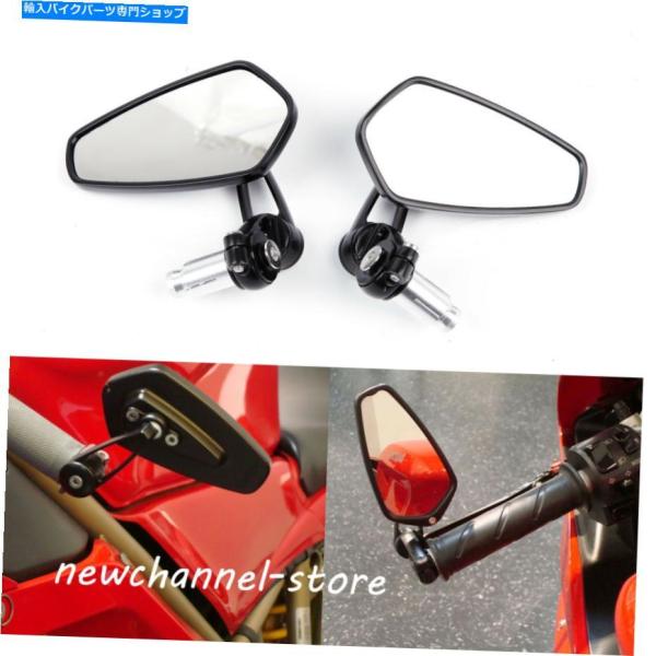 Mirror Yamaha YZF R1 R1Mオートバイブラック7/8 "ハンドルバーエンドサイドミラー矢印 For Yamaha YZF R1 R1M Motorcycle Black 7/8" Handle Bar End Side ...