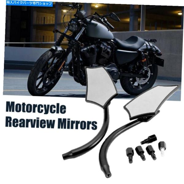 Mirror ホンダ怒りの州間侵略的なSaber Rebel VTのためのブラックオートバイのサイドバックミラー Black Motorcycle Side Rearview Mirrors For Honda Fury Interstat...