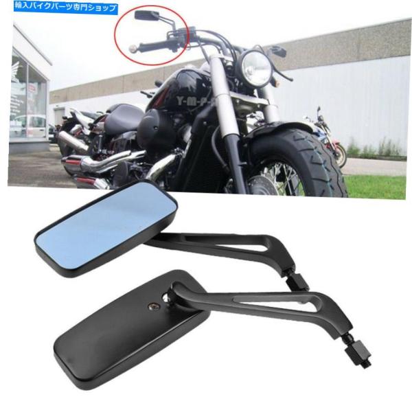 Mirror オートバイホンダシャドウVT750 600スピリットボバー長方形サイドミラー8 10mm For Motorcycle Honda Shadow VT750 600 Spirit Bobber Rectangle Side M...