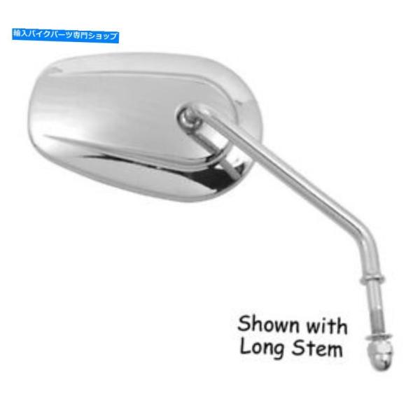 Mirror 中米47039 Chrome右サイドショートステムテーパーミラーHARLEY RESP 91840-03B Mid-USA 47039 Chrome Right Side Short Stem Tapered Mirror H...