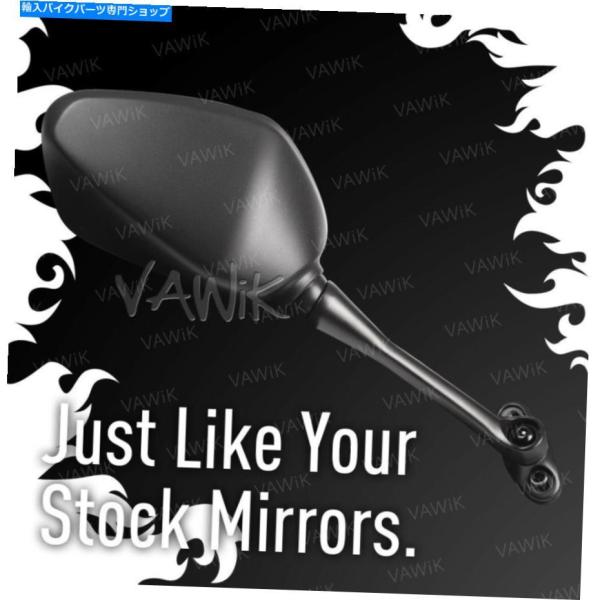 Mirror VAWIK交換ミラーブラックOEM＃88110-K33-305フィットホンダCBR 300R '15 x 1 RhΕ VAWiK replace mirror black OEM#88110-K33-305 fits Hond...