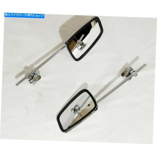 Mirror BSA NORTON TRIUMPH AJSマッチングクロームサイドリアビューミラーセット22mmバークランプ BSA NORTON TRIUMPH AJS MATCHLESS CHROME SIDE REAR VIEW MI...