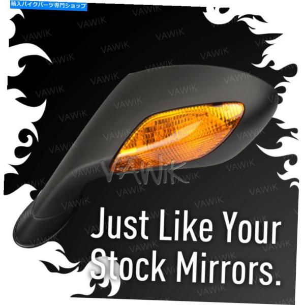 Mirror VAWIK OEMの交換用ミラーブラックフィットAprilia RSV 1000 R '04 -'09 x 1左手 VAWiK OEM replacement mirror black fits Aprilia RSV 100...