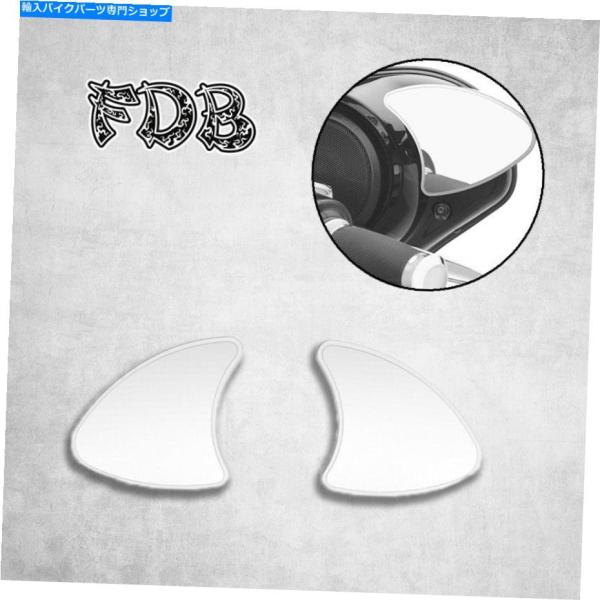 Mirror フィットH-D 2014-19ツーリングモブラクロームフェアリングマウントミラーアセンブリセット Fit H-D 2014-19 Touring Mobula Chrome Fairing Mount Mirror Assem...