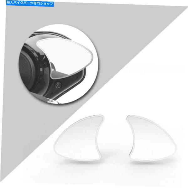 Mirror フィットH-D 2014-19ツーリングモブラクロームフェアリングマウントミラーアセンブリセット Fit H-D 2014-19 Touring Mobula Chrome Fairing Mount Mirror Assem...
