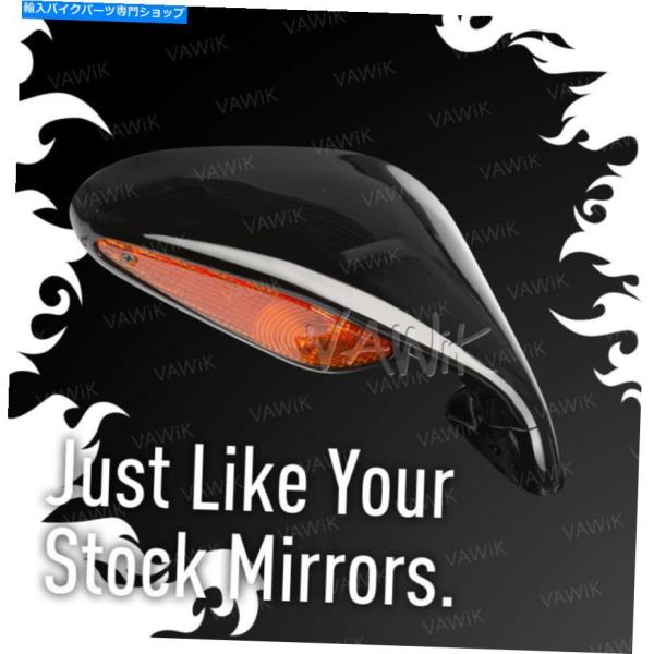 Mirror VAWIK OEMの交換LEDフェアリングミラーブラックフィットMV Agusta F4 S X1右手 VAWiK OEM replacement LED fairing mirror black fits MV Agusta...