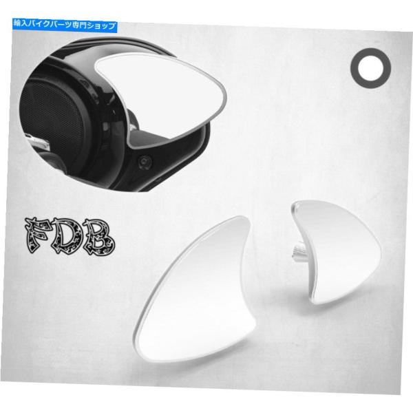 Mirror フィットH-D 2014-19トライクモブラクロームフェアリングマウントミラーアセンブリセット Fit H-D 2014-19 TRIKE Mobula Chrome Fairing Mount Mirror Assembly...