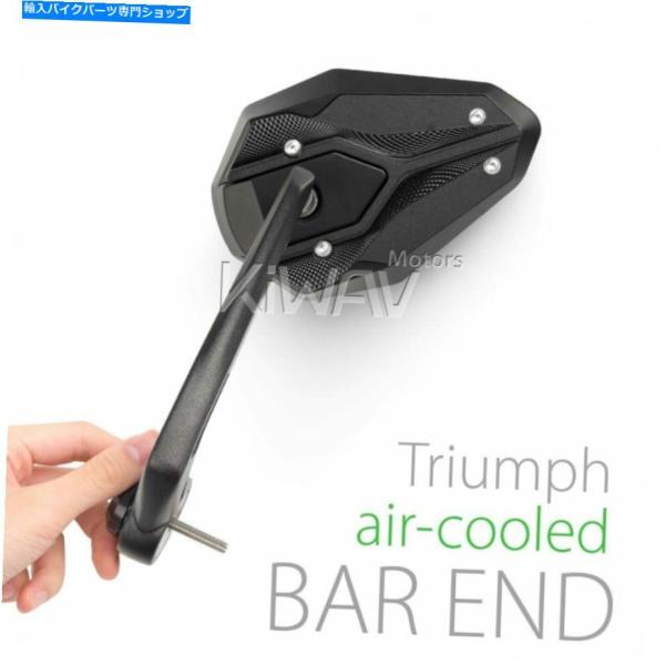 Mirror バーエンドミラーVIPERIIブラック5mm 6mmボルトオンは唯一の勝利ε Bar end mirror ViperII black 5mm 6mm bolt-on only fits Triumph ε