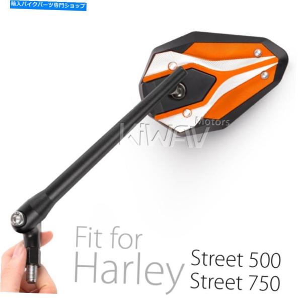 Mirror Viperii Wing Mirror Tangerine調節可能なメタルステム対750 ViperII wing mirror tangerine adjustable metal stem pair 750