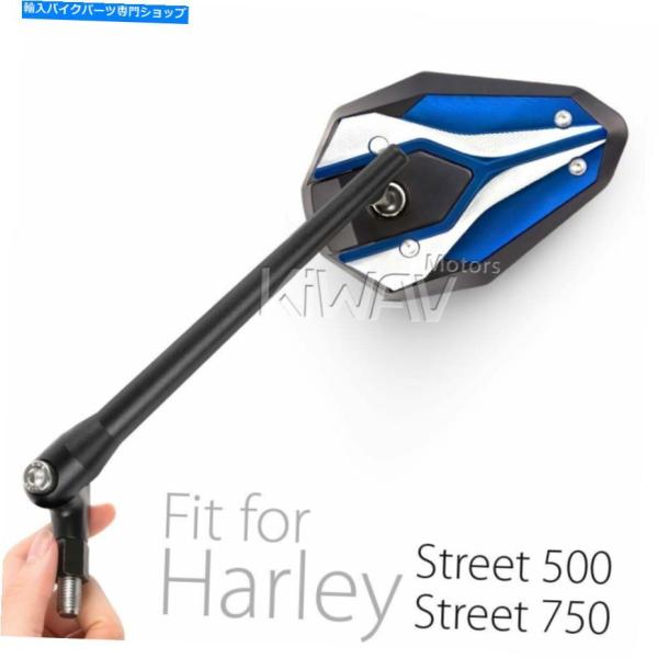 Mirror viperiiサイドミラーブルーブラック平均ルックペア5/16 "-24 ViperII side mirrors blue black mean look pair 5/16"-24