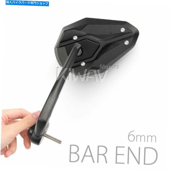 Mirror バーエンドミラーブラックVIPERII M6ボルトオンスレッドはいくつかのVespaεに収まります Bar end mirrors black ViperII M6 bolt-on thread fits some Vespa ε